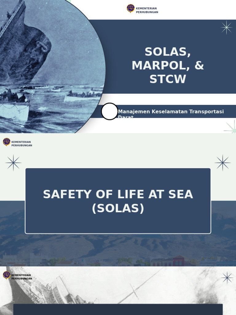 Safety of Life at Sea (Solas), Marine Pollution Prevention (Marpol) Dan STCW | PDF