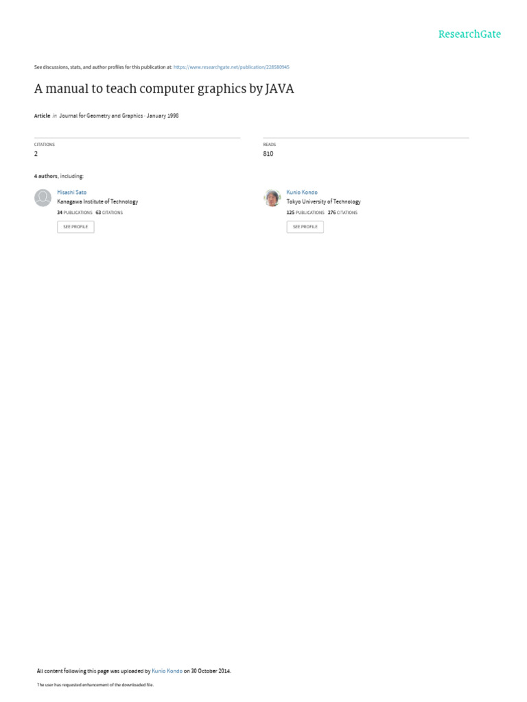 A Manual To Teach Computer Graphics by JAVA | PDF | Computer Programming | Graphics