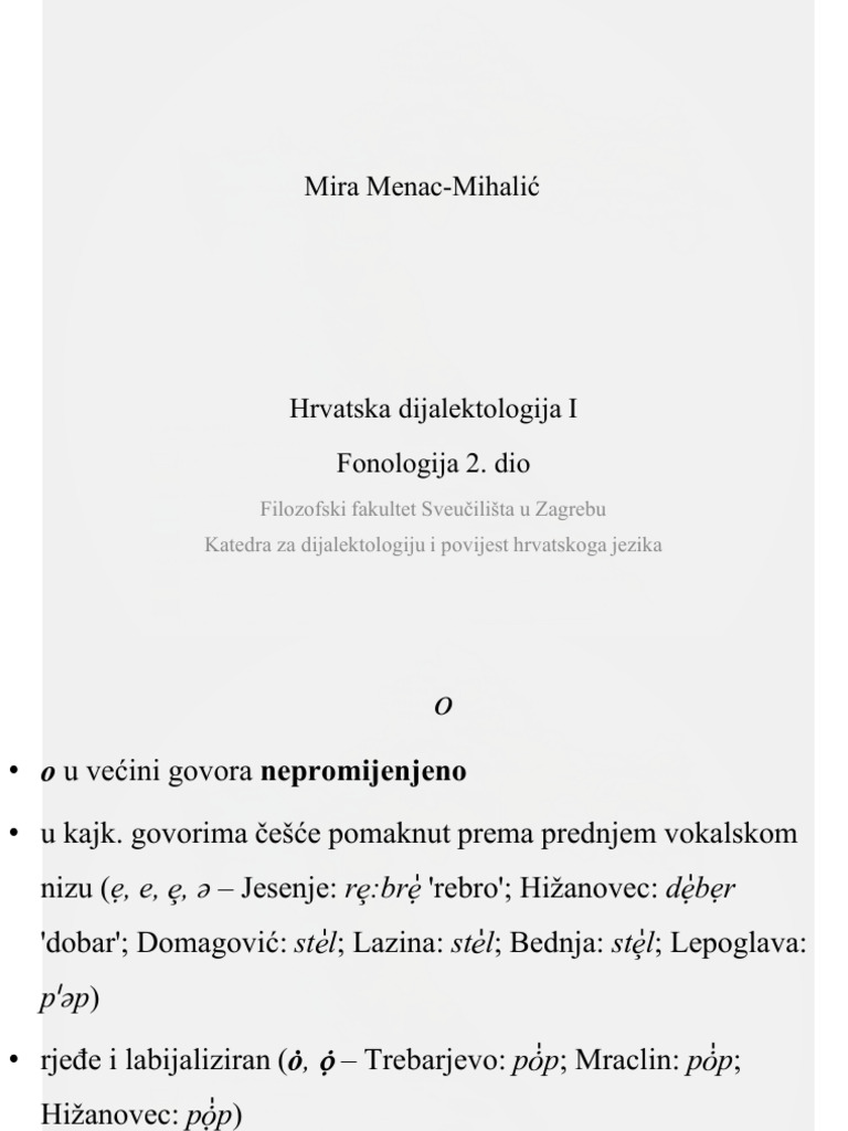 Fonologija 2.dio 2021. Za 2. Kolokvij | PDF