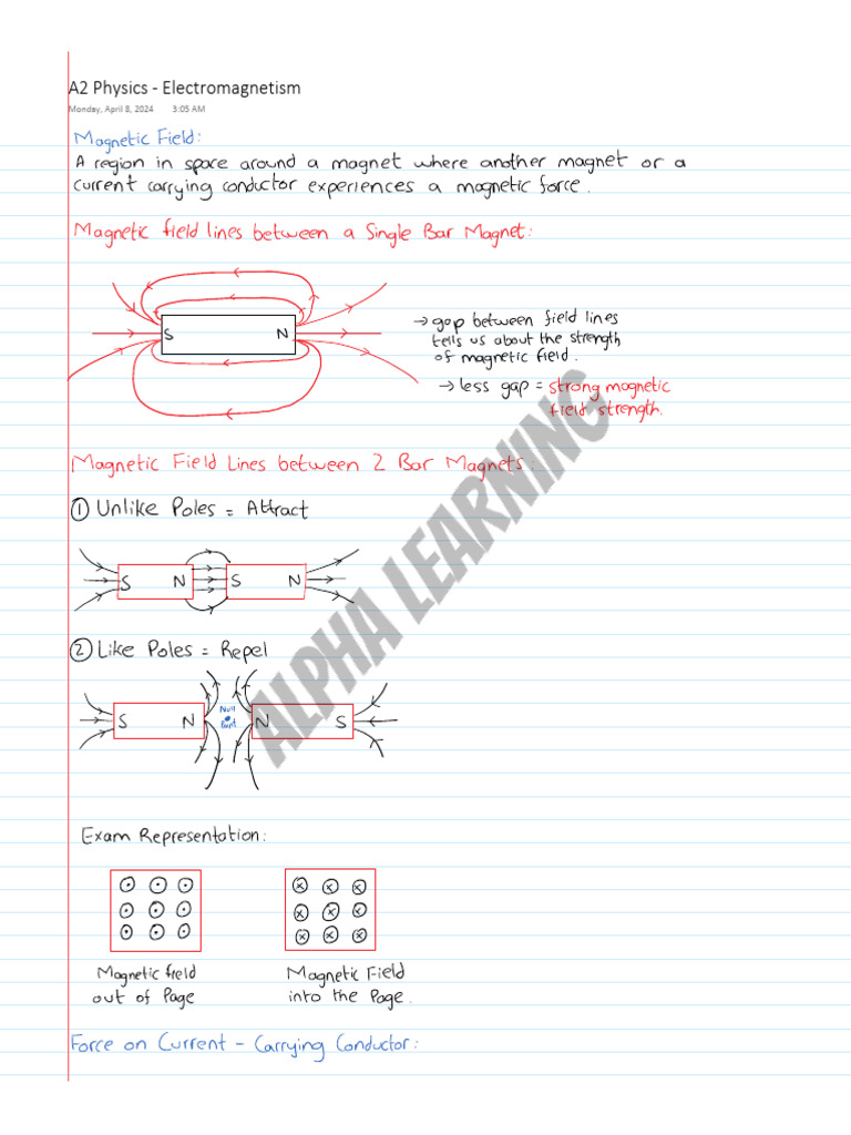 A2 Physics - Electromagnetism - Watermark | PDF