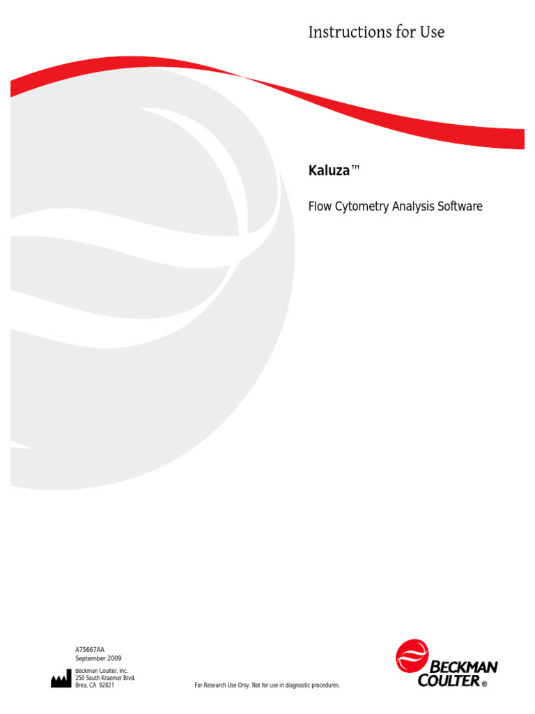 Kaluza Flow Cytometry Software Guide | PDF | Window (Computing ...