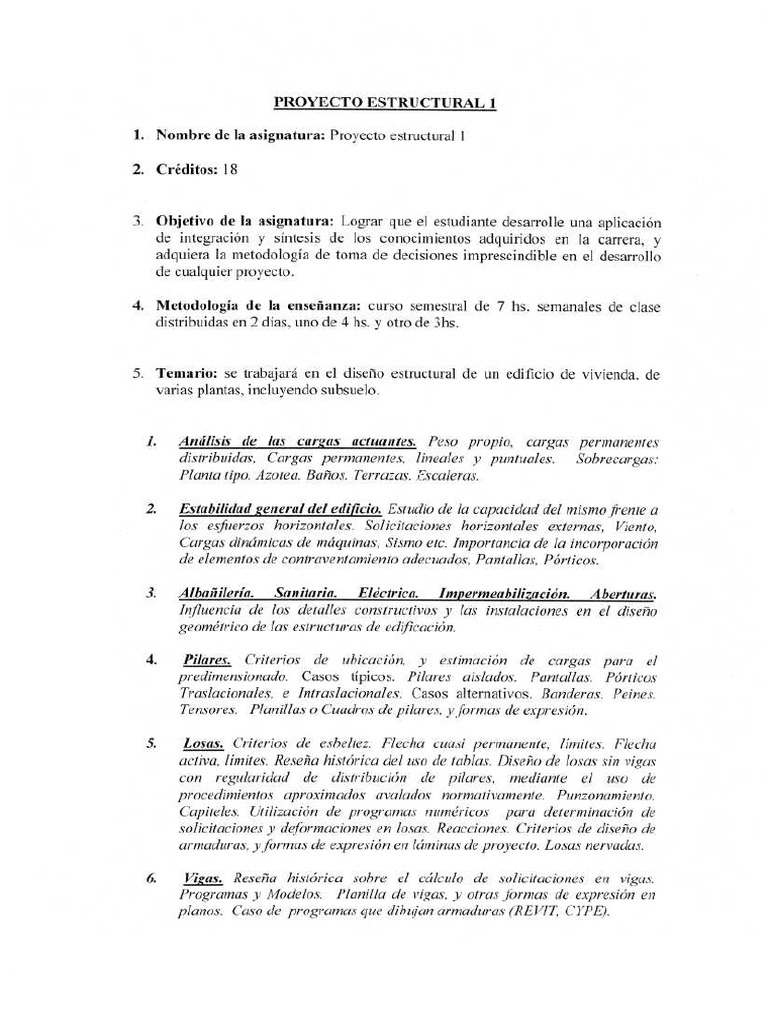 Proyecto Estructural 1 | PDF