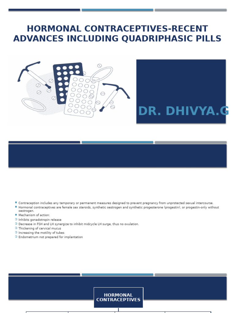 Recent Advances in Hormonal Contraceptives | PDF | Combined Oral ...