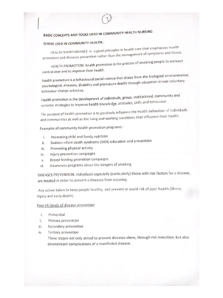 Concept and Tools Used in CHN | PDF