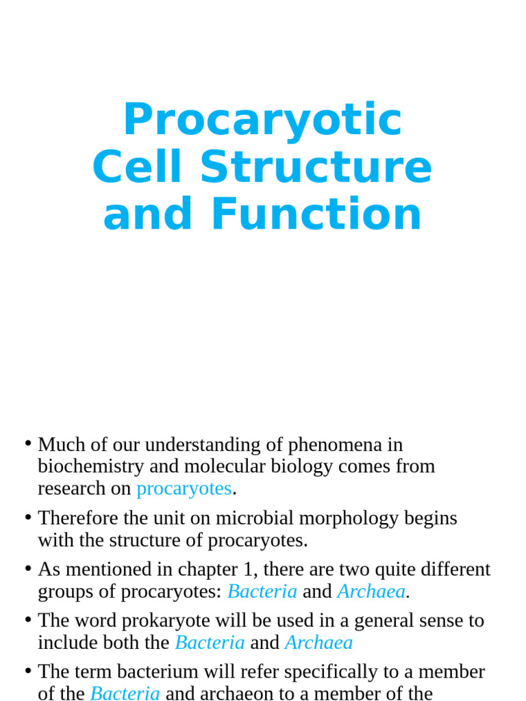 CHAPTER 3 - Procaryotic Cell Structure | PDF | Plasmid | Bacteria