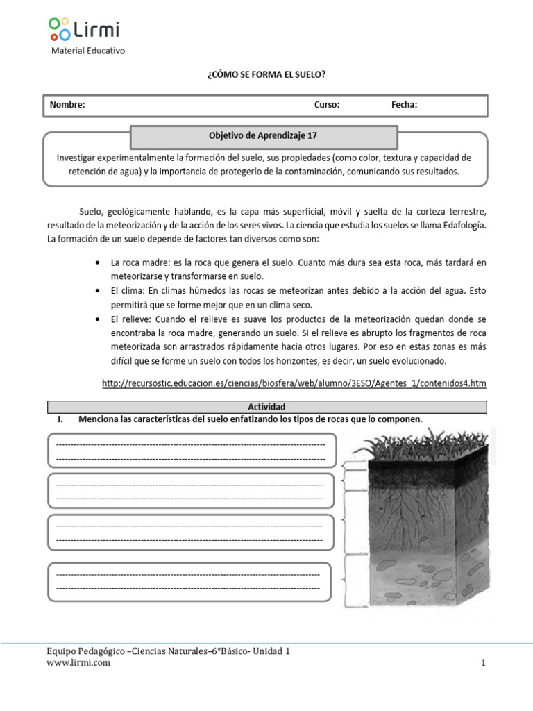 Oa 17 6 Basico Cienciasnaturales | PDF | Suelo | Roca (geología)