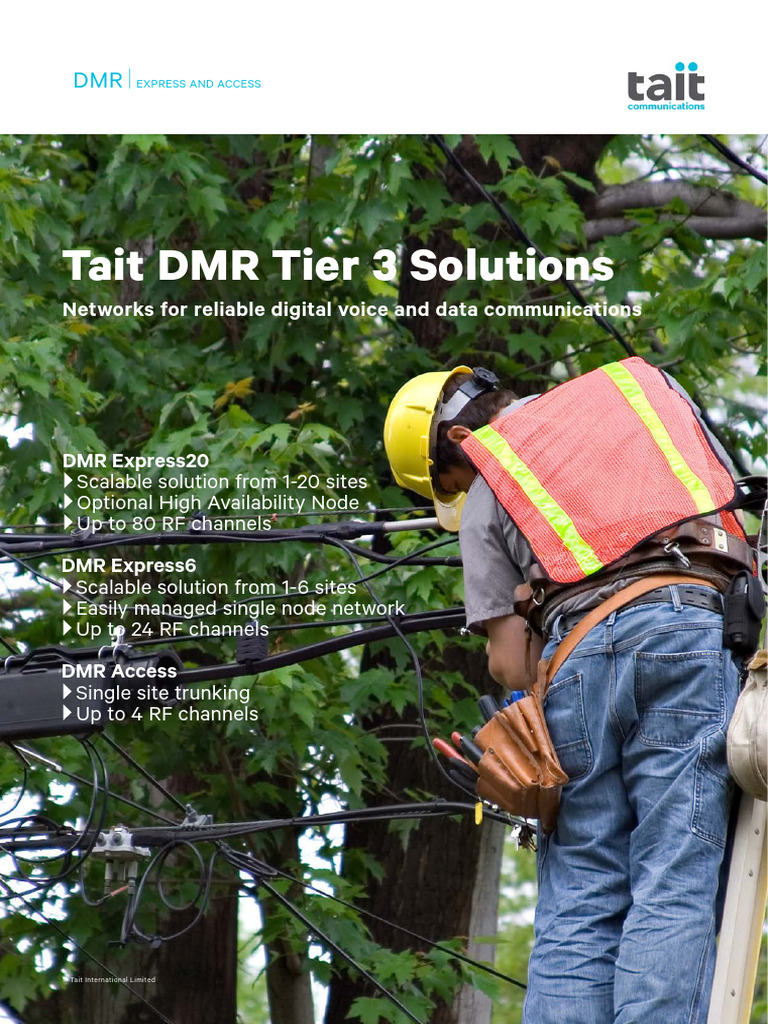 Tait - DMR Tier III Flyer | PDF | Computer Network | Internet Protocols