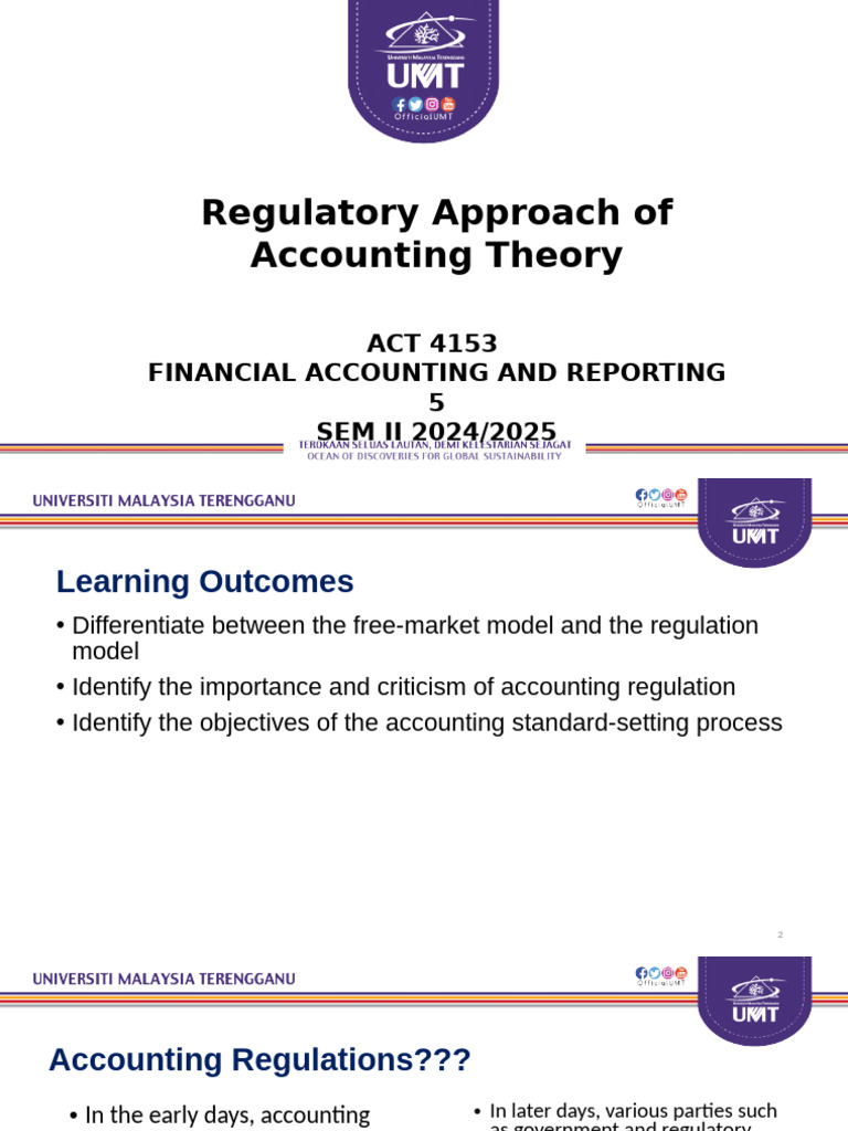 Topic 3 - Regulatory Approach of Accounting Theory - Edited On 20 March ...