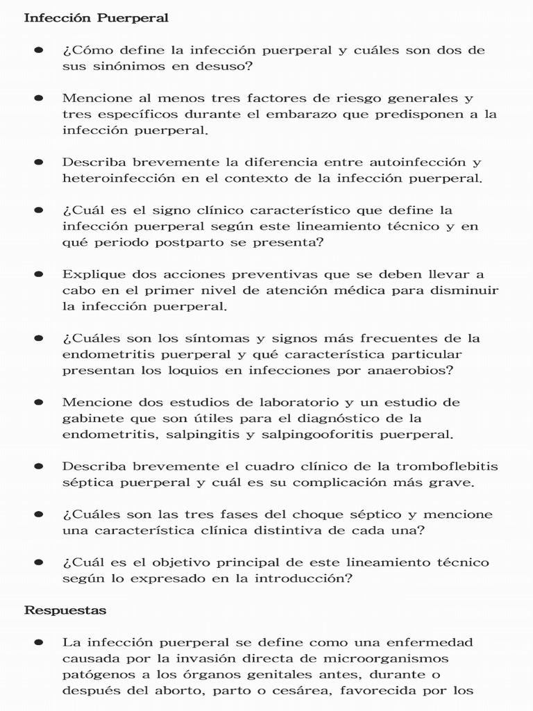 Infección Puerperal | PDF