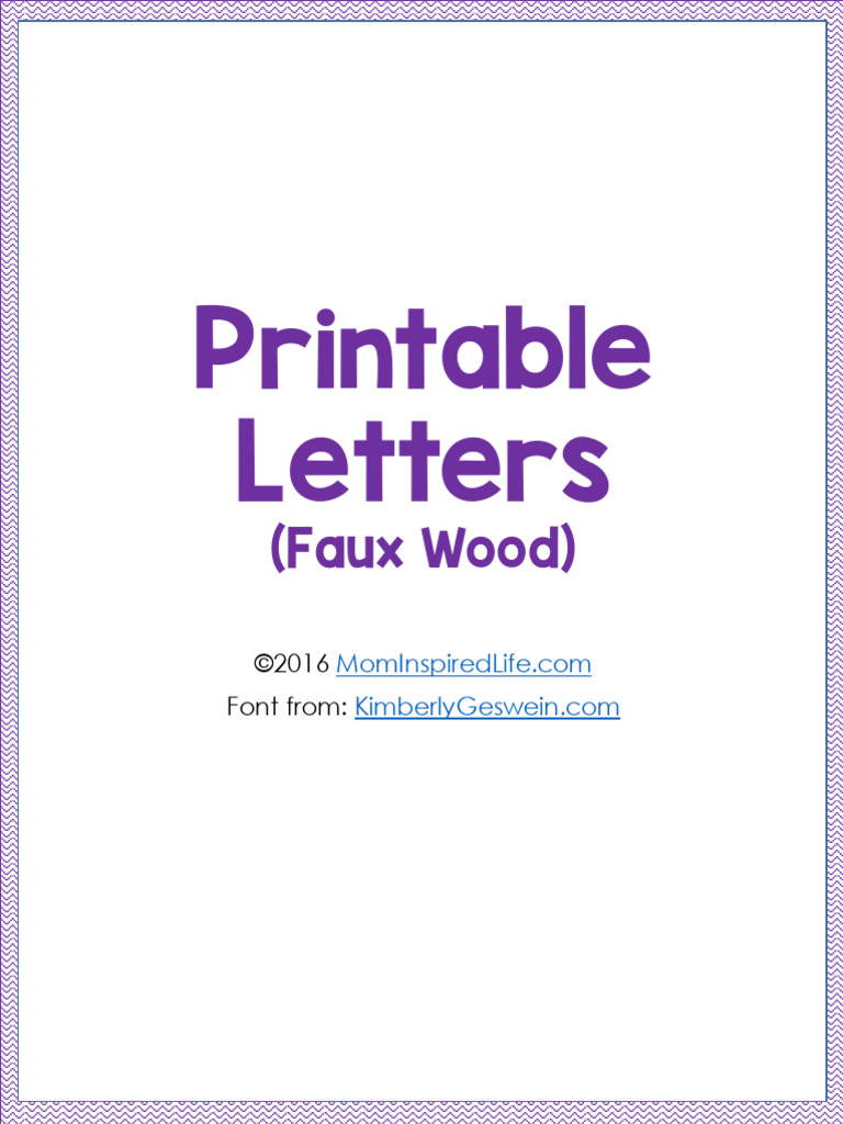 Printable Faux Wood Alphabet Letters | PDF | Software | World Wide Web