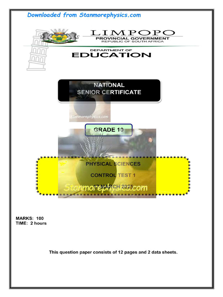 LP Physical Sciences Grade 10 March 2025 QP and Memo | PDF