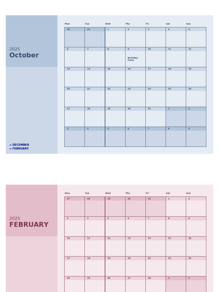 12-Month Calendar | PDF