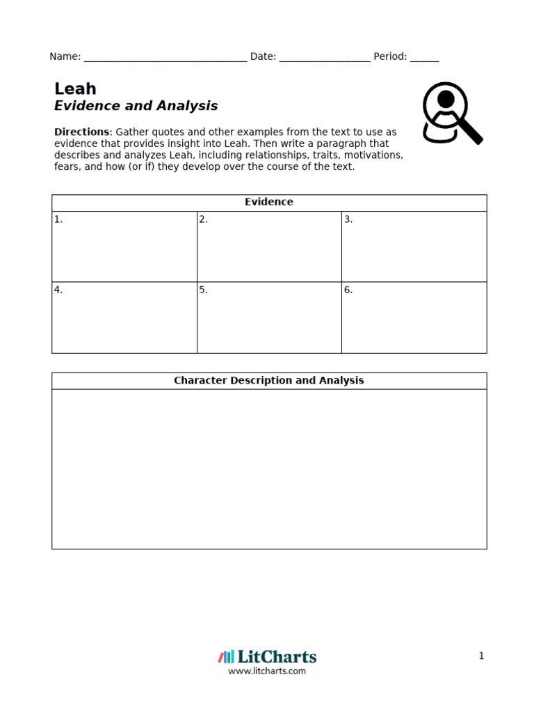 Character Analysis Organizers | PDF | Psychology