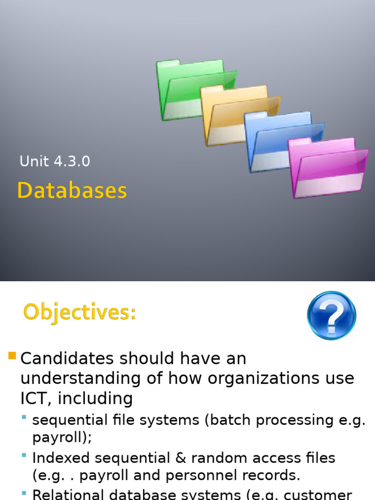 Understanding Database Systems and File Organization | PDF | Databases ...
