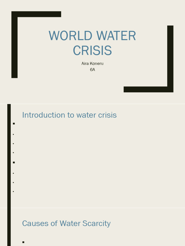 Global Water Scarcity Crisis Overview | PDF | Water Scarcity | Water