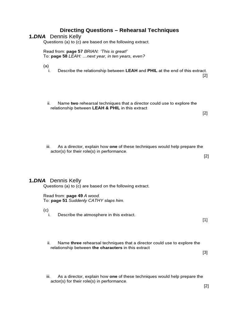 Directing Questions | PDF