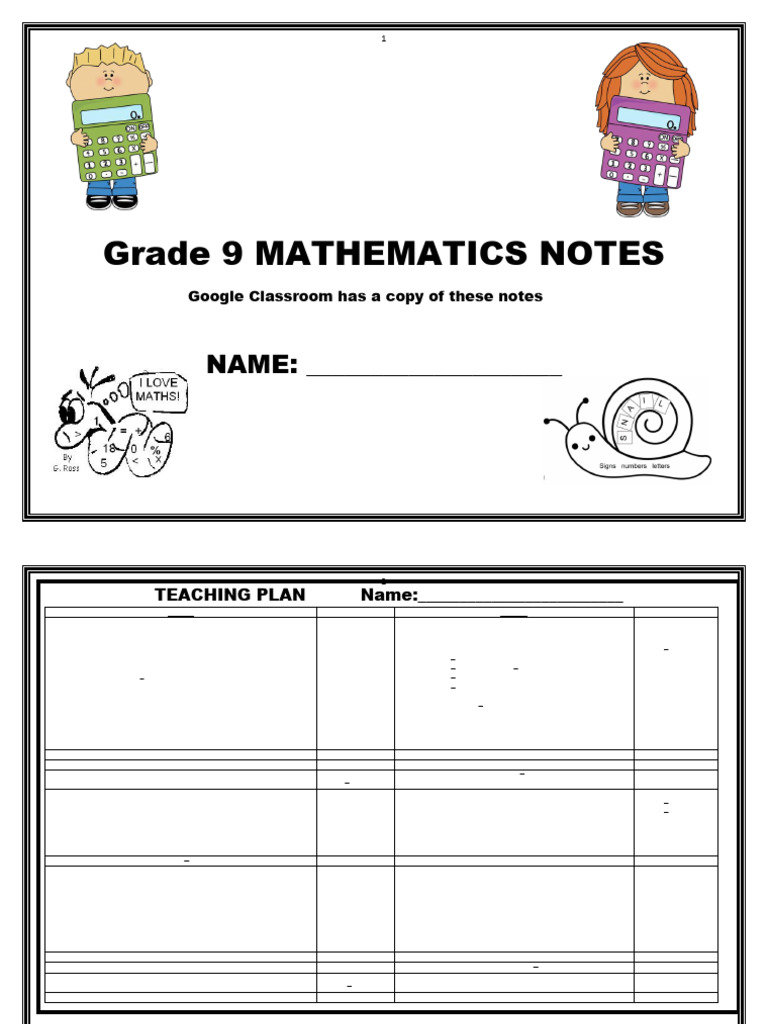 Grade 9 Mathematics Notes PDF | PDF | Factorization | Shape