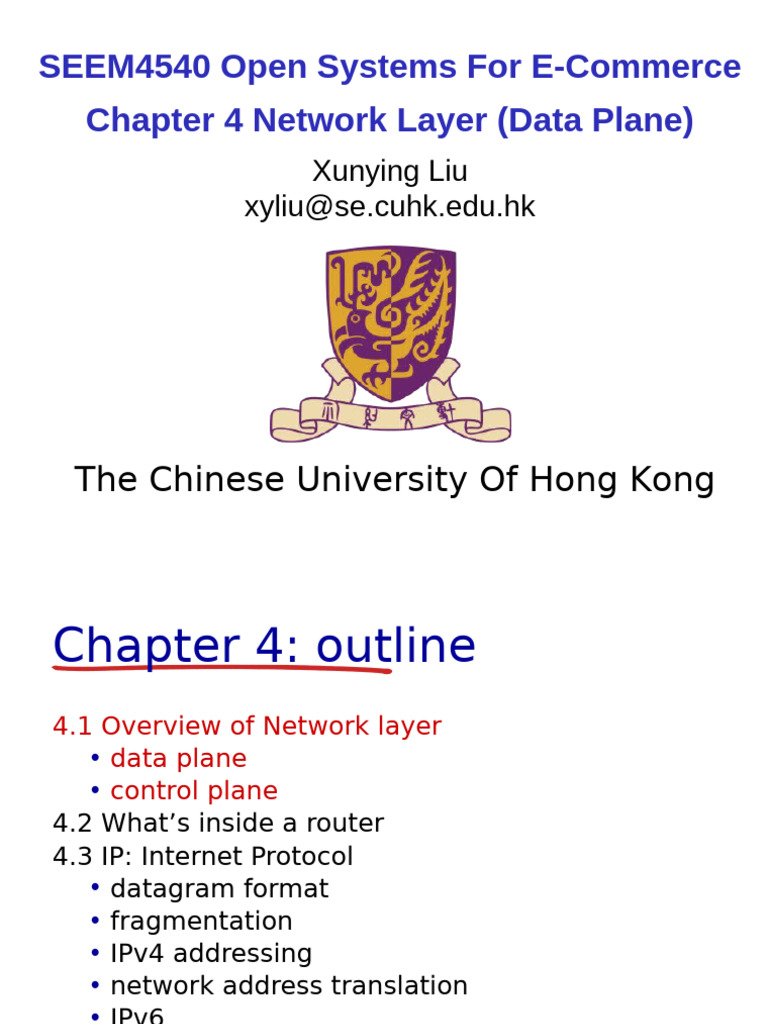 Chapter 4 Network DataPlane | PDF | Internet Protocols | I Pv6