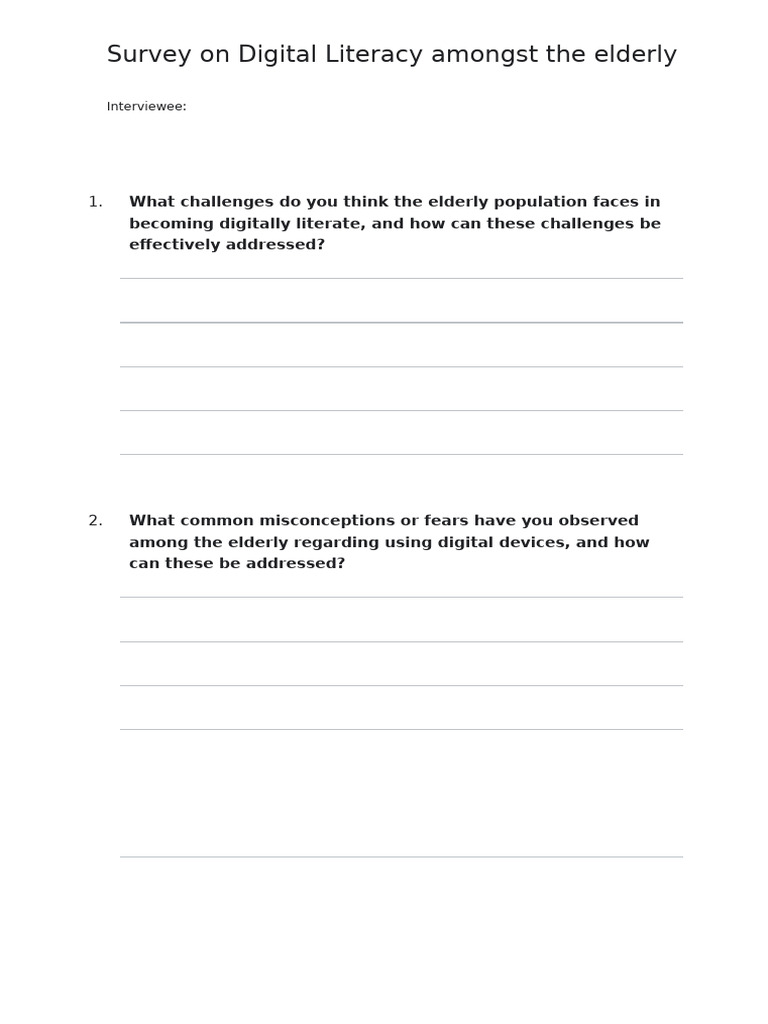 Enhancing Digital Literacy for Seniors | PDF