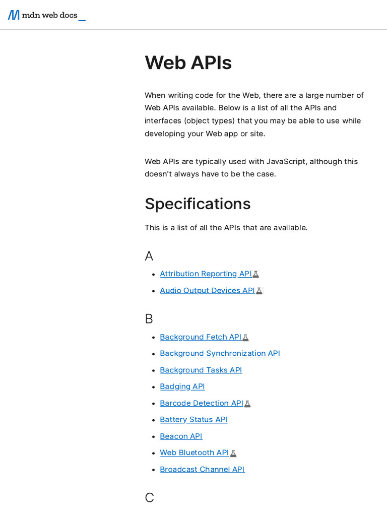 Overview of Web APIs and Interfaces | PDF | Document Object Model ...