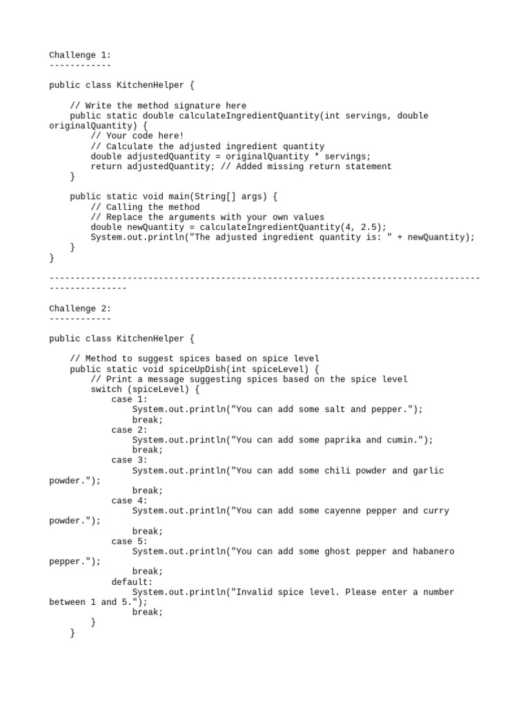 NS54V-yaTza2i9HDCnbghg Solution Method-Challenge | PDF | Chili Pepper | Curry