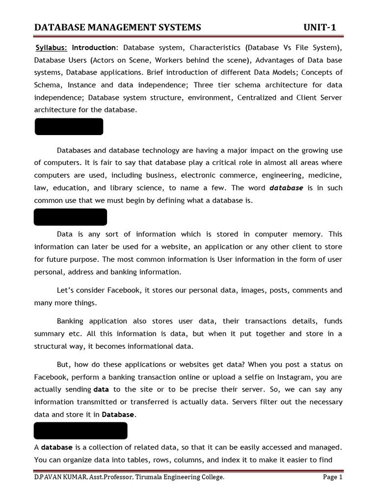 Computer Organization Study Material R23 Jntuk | PDF | Databases | Conceptual Model