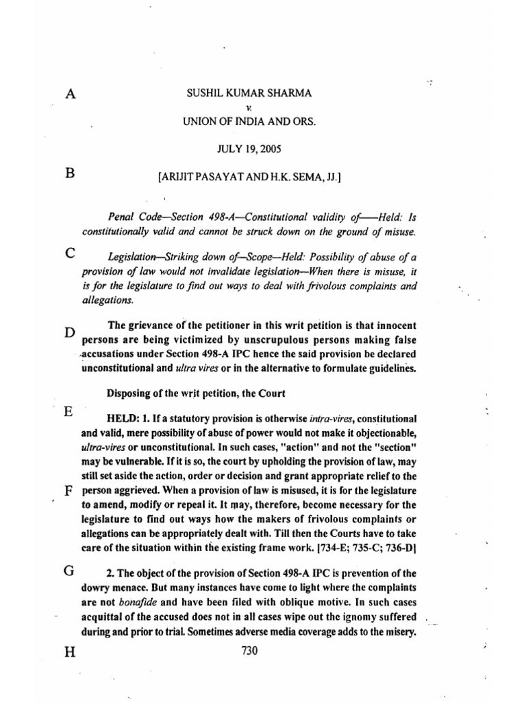 Sushil Kumar Sharma v. Union of India, 2005 | PDF