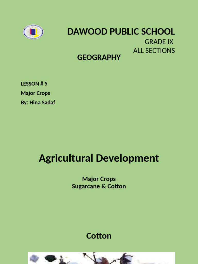 Geography-Grade IX-Agricultural Development-Lesson 6 | PDF | Livestock ...