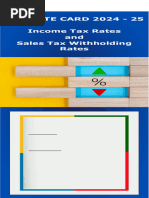 Pakistan Tax Rate Card 2024-25 | PDF | Taxes | Real Estate Investment Trust