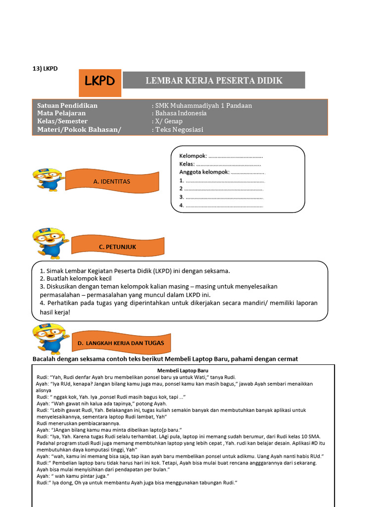 LKPD Negosiasi | PDF