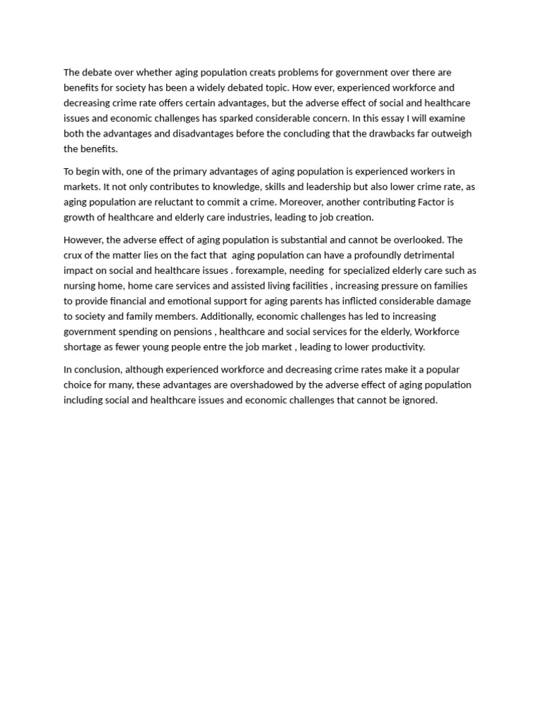 Aging Population | PDF