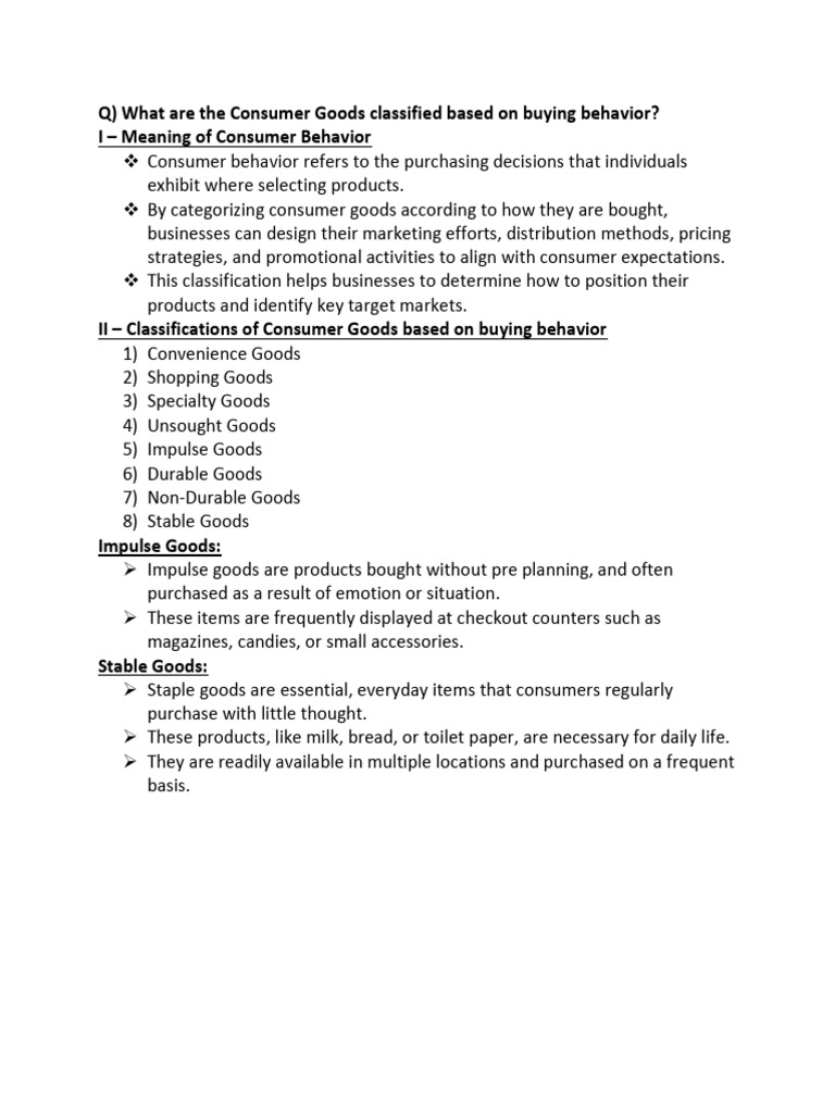 3-Consumer Goods | PDF