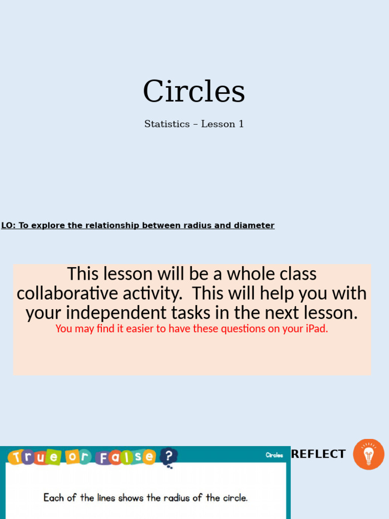 Lesson 1 Circles Teacher Input | PDF