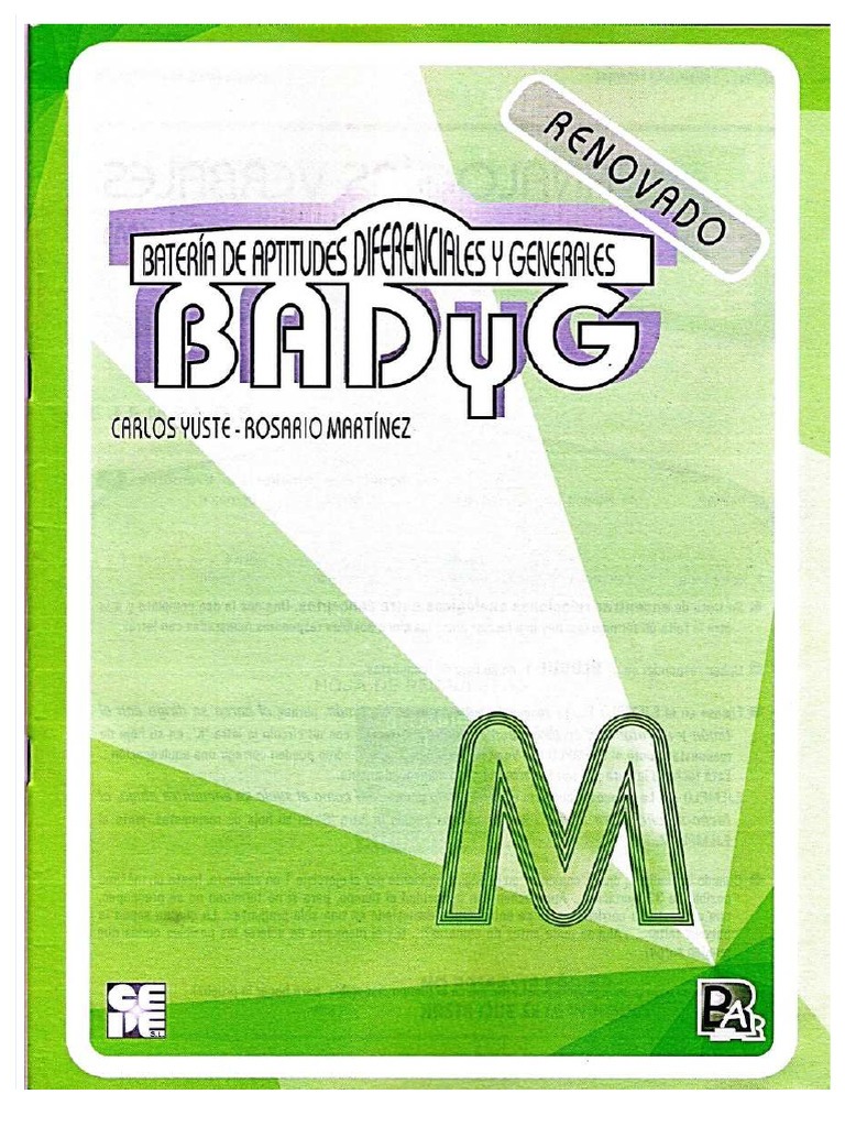 Cuadernillo Badyg M | PDF