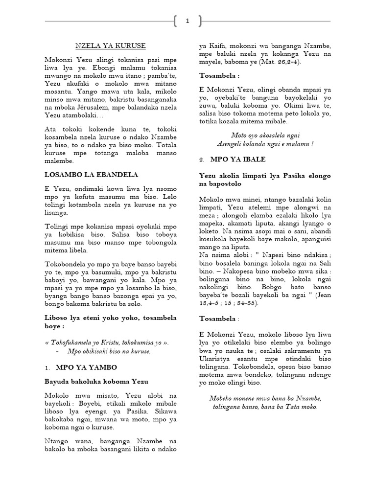 Nzela Ya Kuruse | PDF