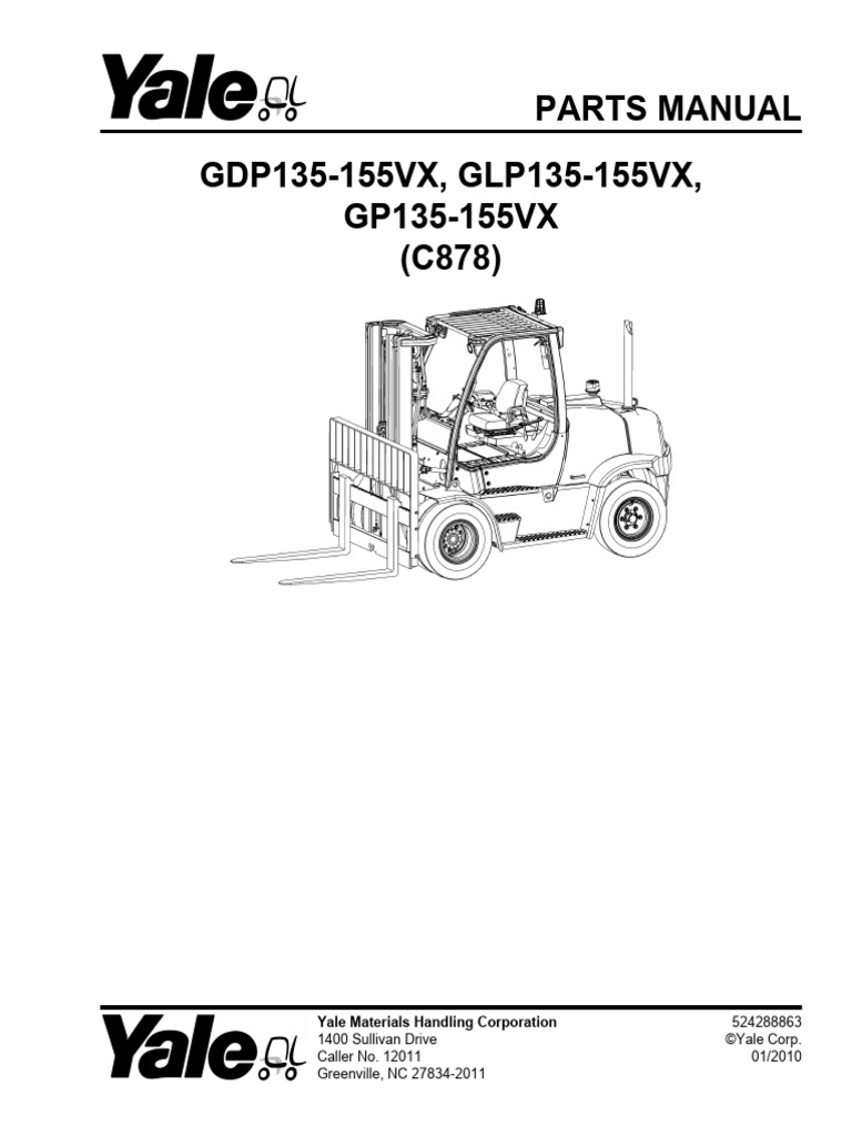 Yale GDP135-155VX Parts Manual | PDF | Diesel Engine | Throttle
