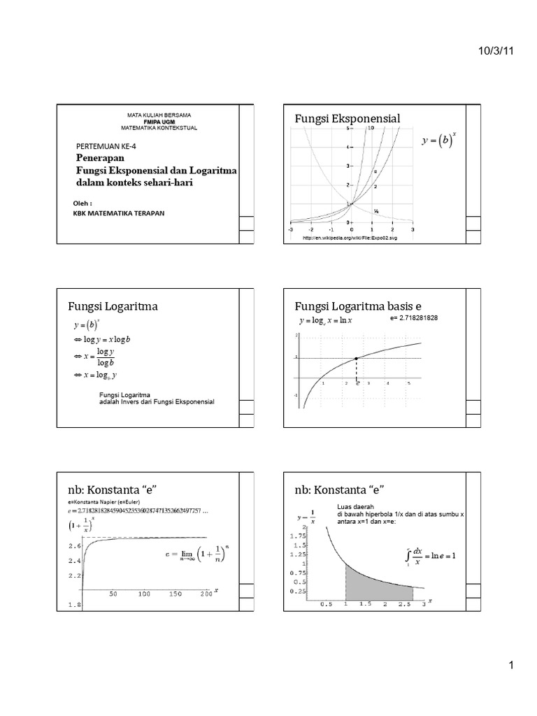 Eksponen & Logaritma | PDF | Exponentiation | Mathematical Analysis