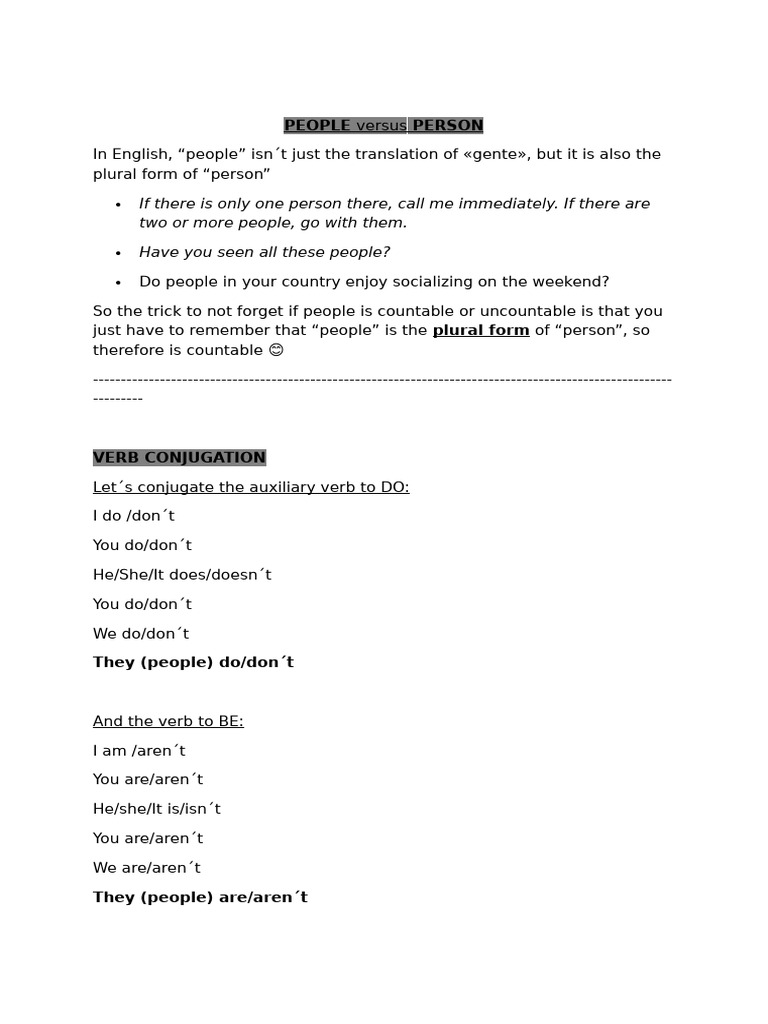 People Versus Person | PDF