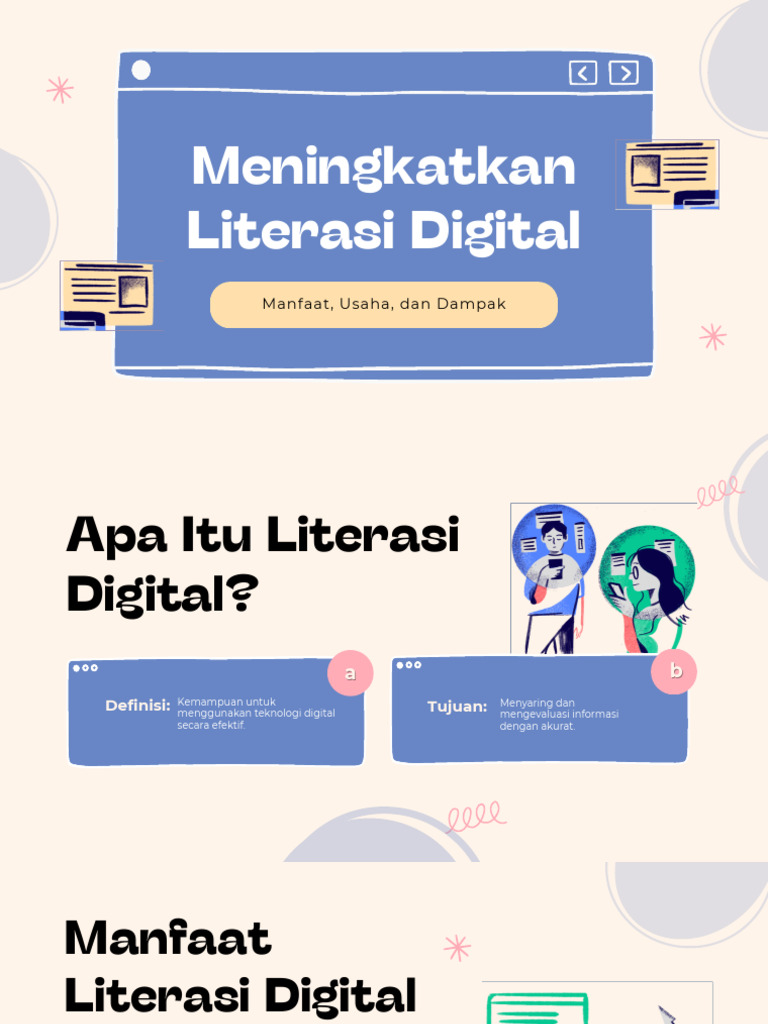 Warna Warni Ilustrasi Literasi Digital Presentasi - 20241006 - 202007 - 0000 | PDF