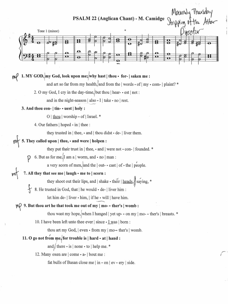 Psalm 22 Camidge | PDF