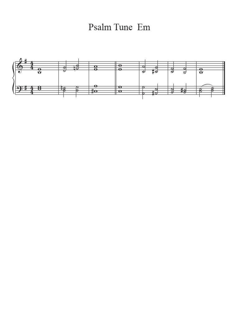 Psalm Tone 1 - em - Score | PDF