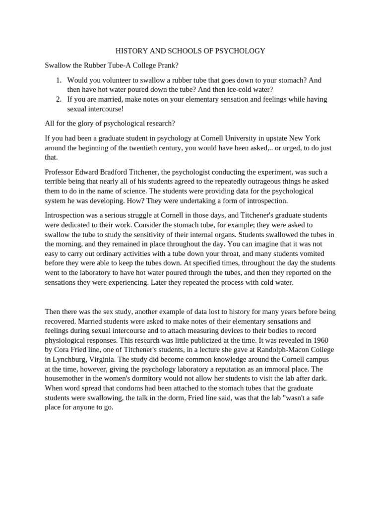 Outrageous Psychology Experiments at Cornell | PDF | Psychology | Sexuality
