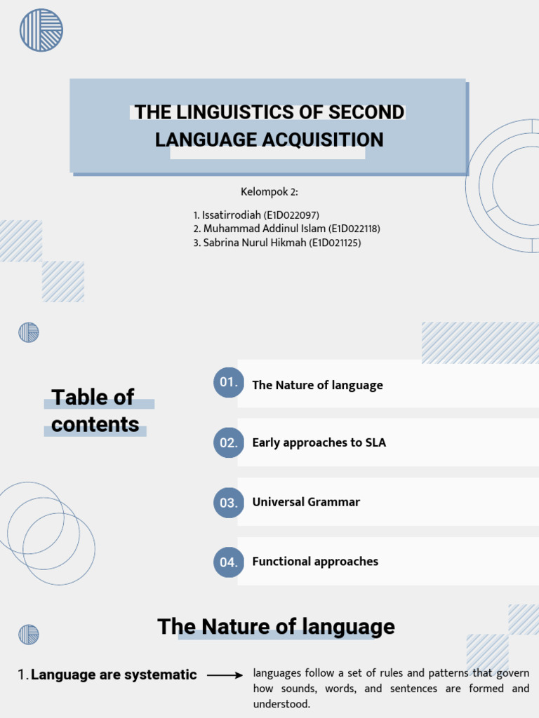 The Linguistic of SLA - 20241107 - 224018 - 0000 | PDF | Second ...