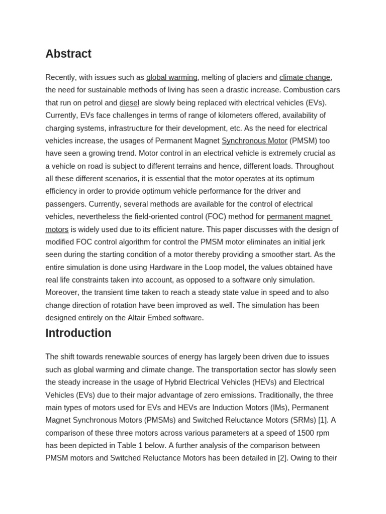 Enhanced FOC for PMSM in EVs | PDF | Electric Motor | Electric Vehicle
