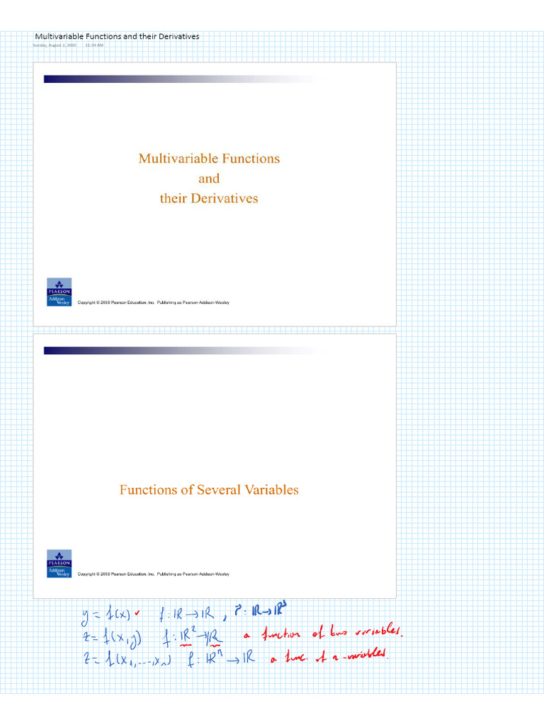 4 Multivariable Functions and Their Derivatives | PDF | Calculus | Mathematical Analysis