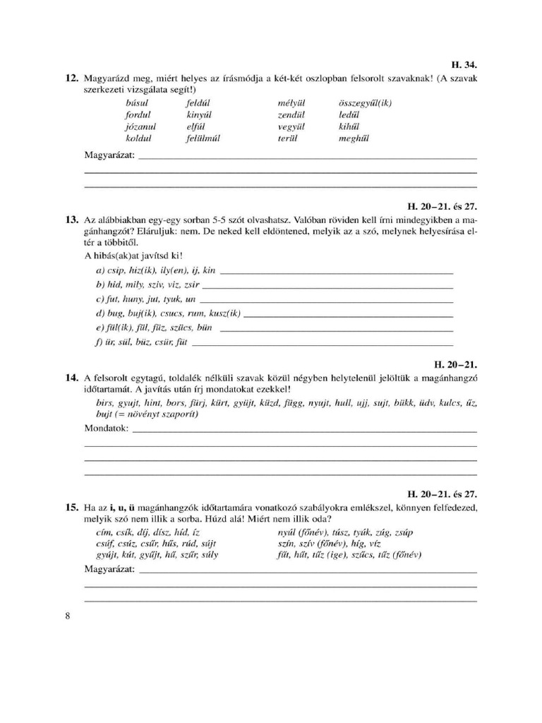 MGH-MSH Feladatok | PDF