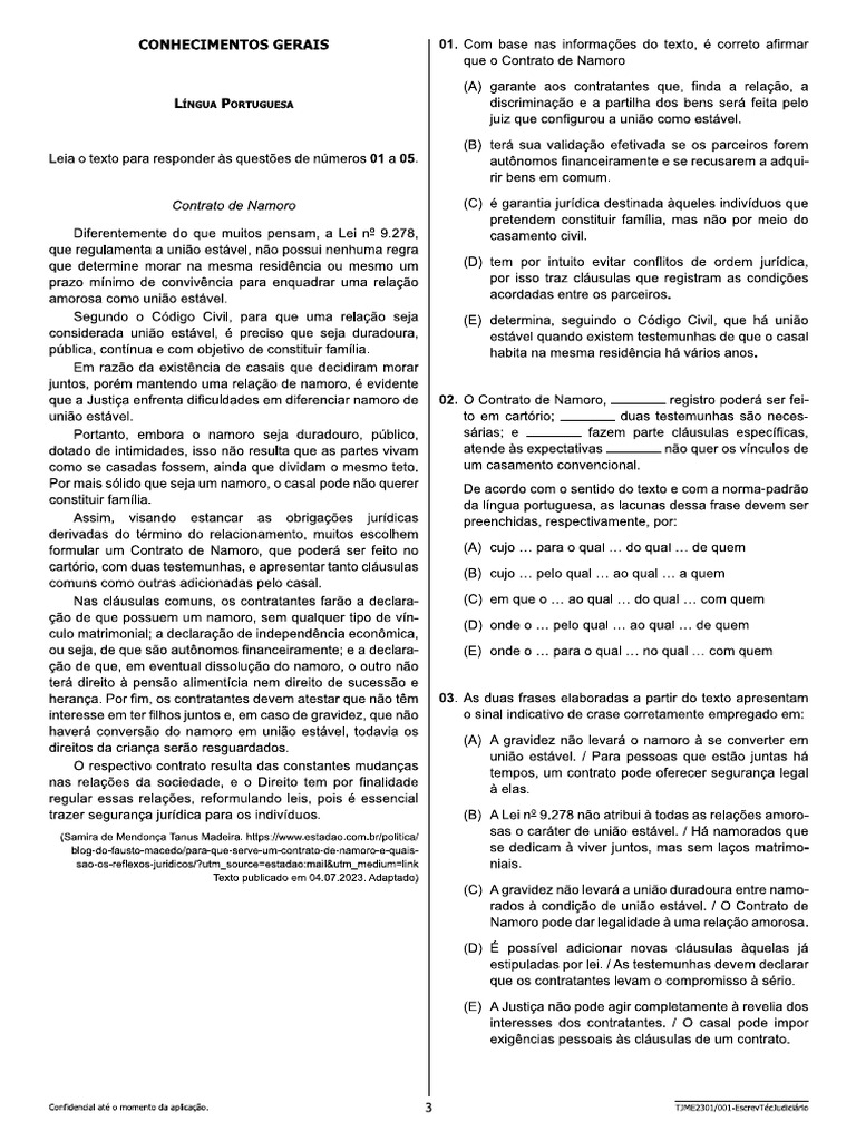 Simulado Tce 2025 | PDF
