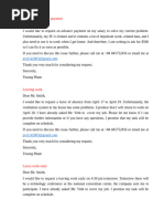 Mobile Phone Permission Request Letter | PDF