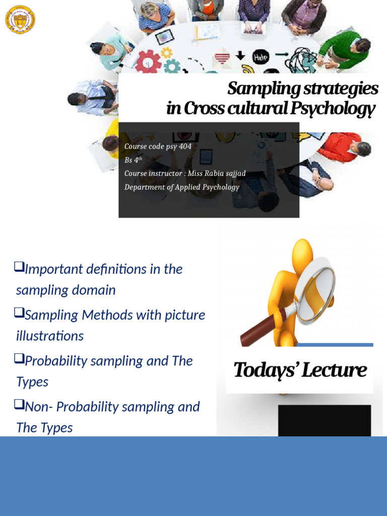 Sampling Techniques Lecture 10 | PDF | Sampling (Statistics ...