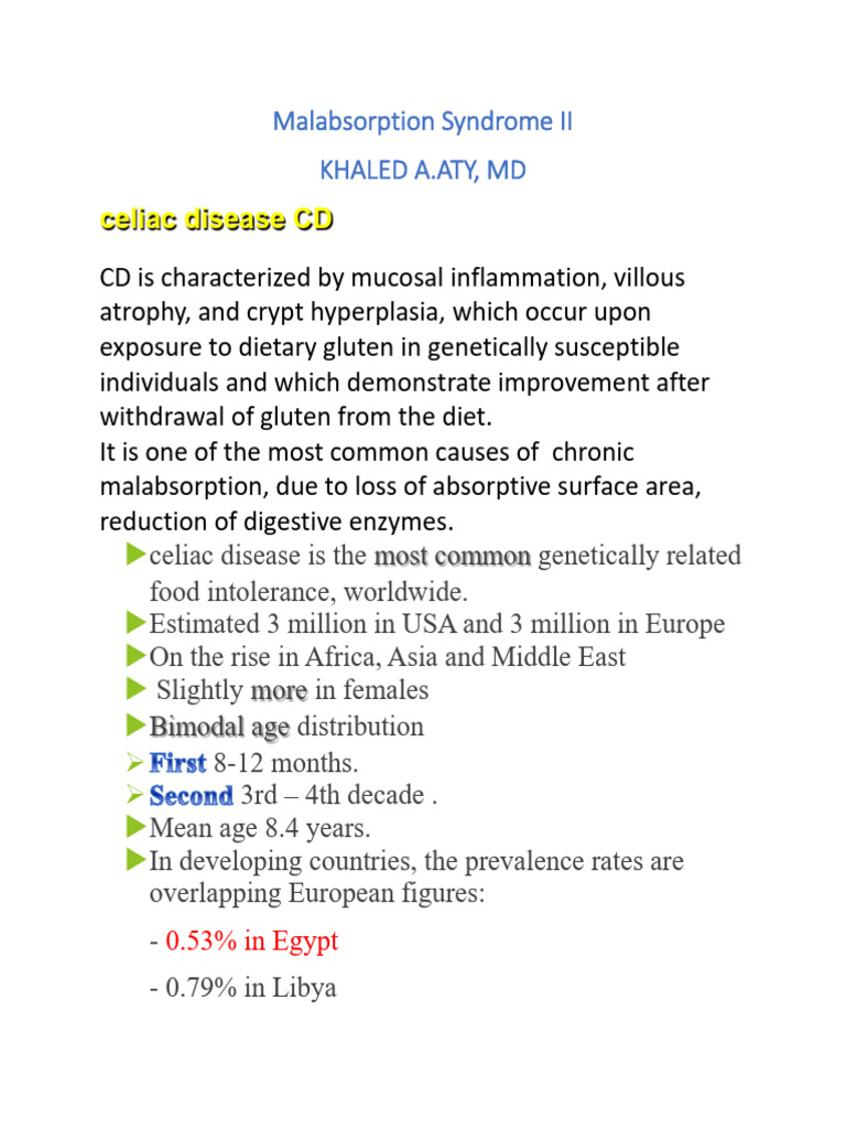 Malabsorption Syndrome II | PDF | Coeliac Disease | Gluten